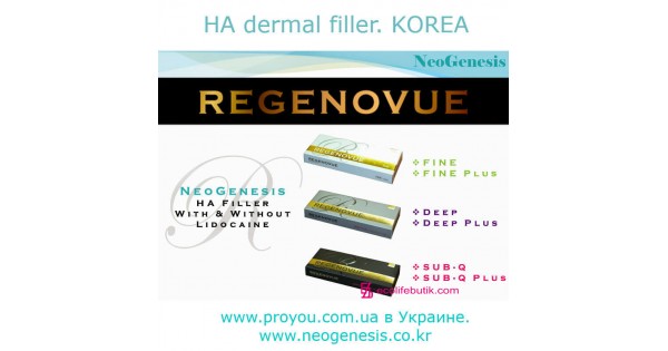 Regenovue Fine / Deep / Sub-Q NeoGenesis fillers.
